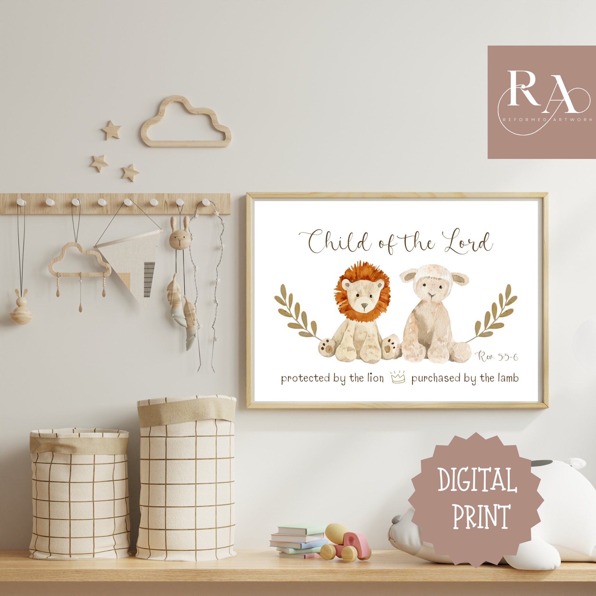 Child of the Lord Lion and the Lamb Protected by the Lion, Purchased by ...