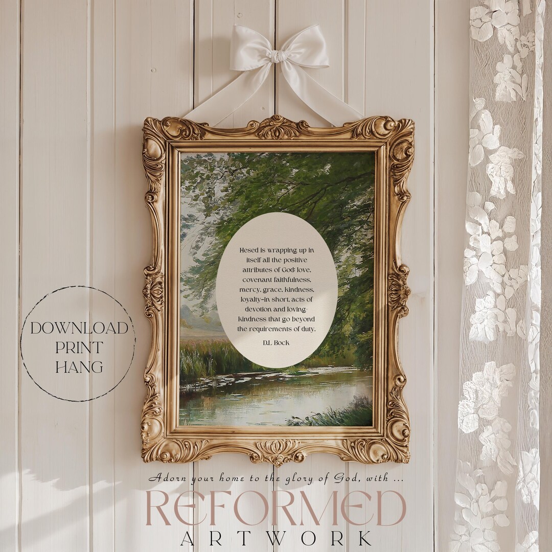 Checed / Hesed Wall Art | Hebrew Bible Art | Theology Wall Art Print ...