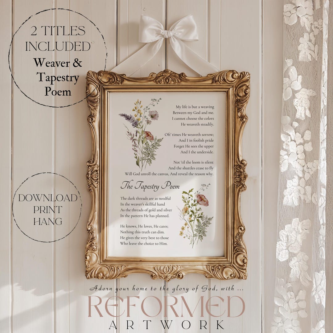 The Weaver Poem | the Tapestry Poem | Christian Poetry Print ...