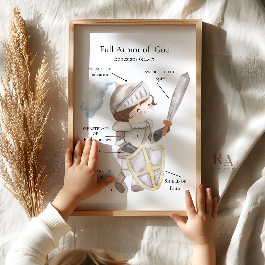Ephesians 6:14-17 Full Armor of God Christian Homeschool Printable Kids ...