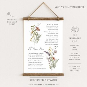 The Weaver Poem / the Tapestry Poem Christian Poetry Print Christian ...