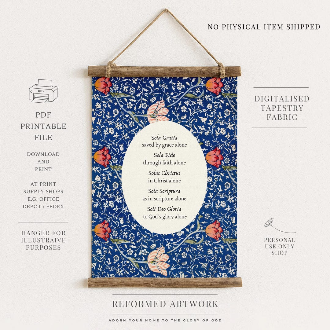 5 Sola of the Reformation Printable Reformed Theology Wall Art Reformed ...
