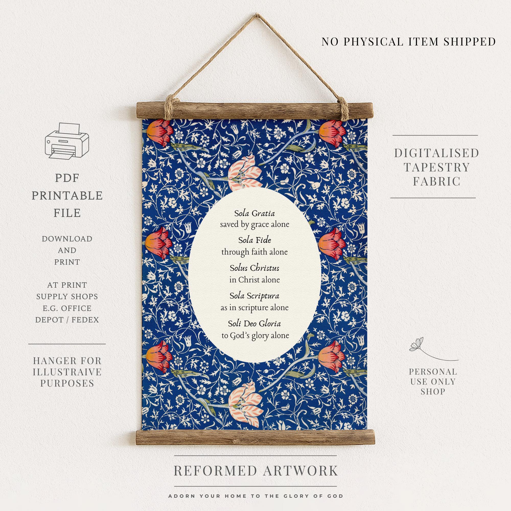 5 Sola of the Reformation Printable Reformed Theology Wall Art Reformed ...