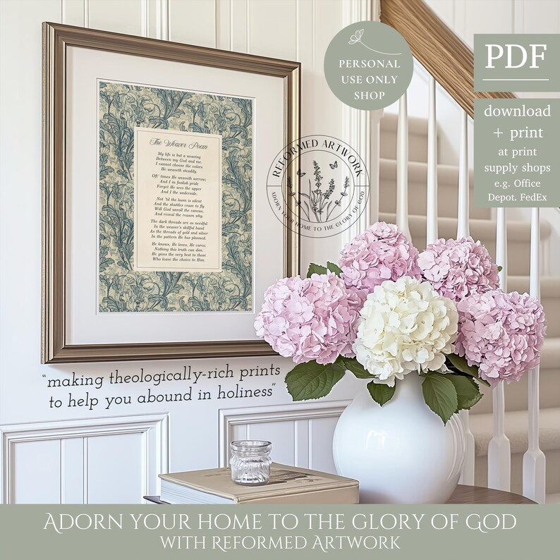 The Weaver Poem / the Tapestry Poem Christian Poetry Print Christian ...