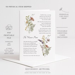 The Weaver Poem / the Tapestry Poem Christian Poetry Print Christian ...