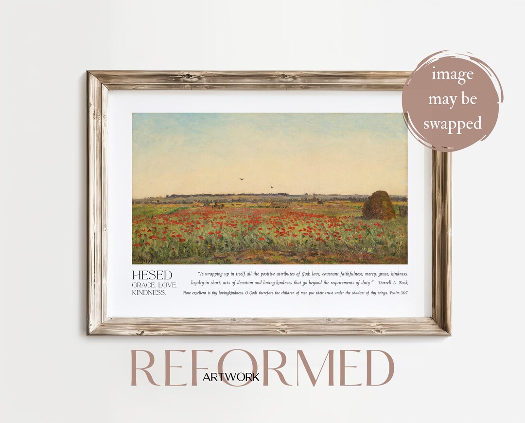 Checed / Hesed Wall Art Hebrew Bible Art Theology Wall Art Print ...