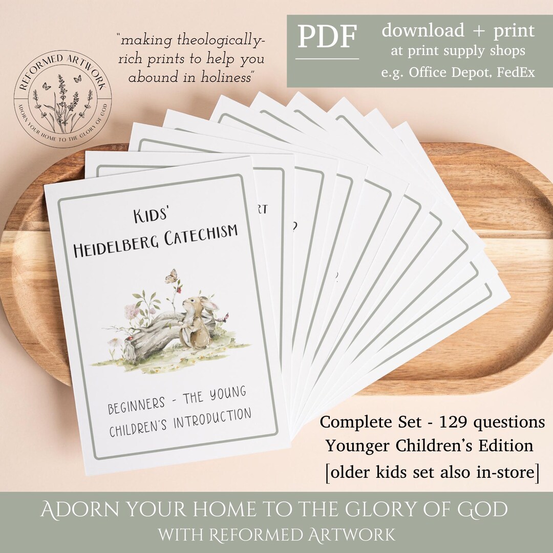 Kids Heidelberg Catechism for Kids Catechism Cards Printable Reformed ...