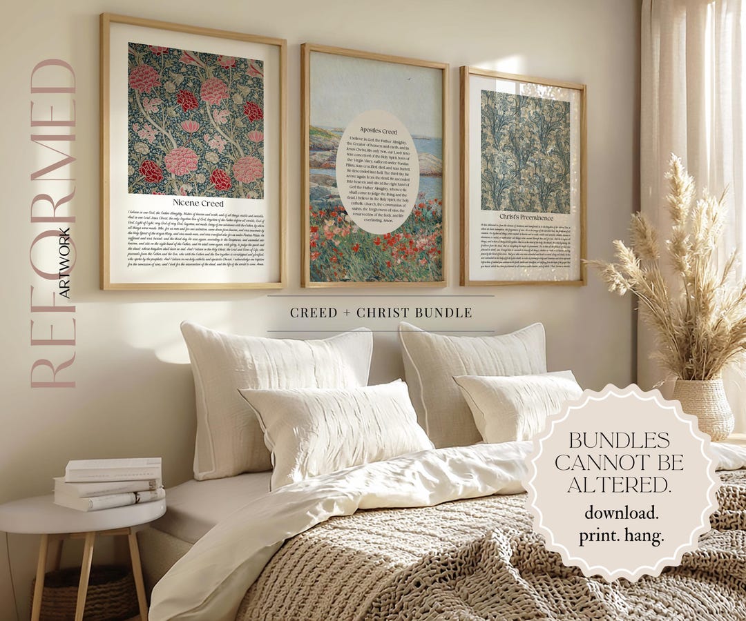 Nicene Creed Wall Art | Apostles Creed Art | Vintage Christian Wall Art ...