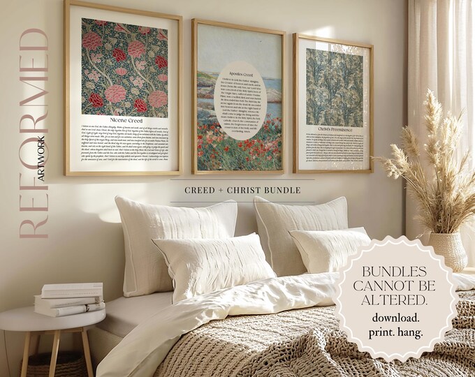 Nicene Creed Wall Art | Apostles Creed Art | Vintage Christian Wall Art ...