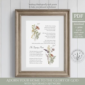 The Weaver Poem / the Tapestry Poem Christian Poetry Print Christian Encouragement Gift Women ...