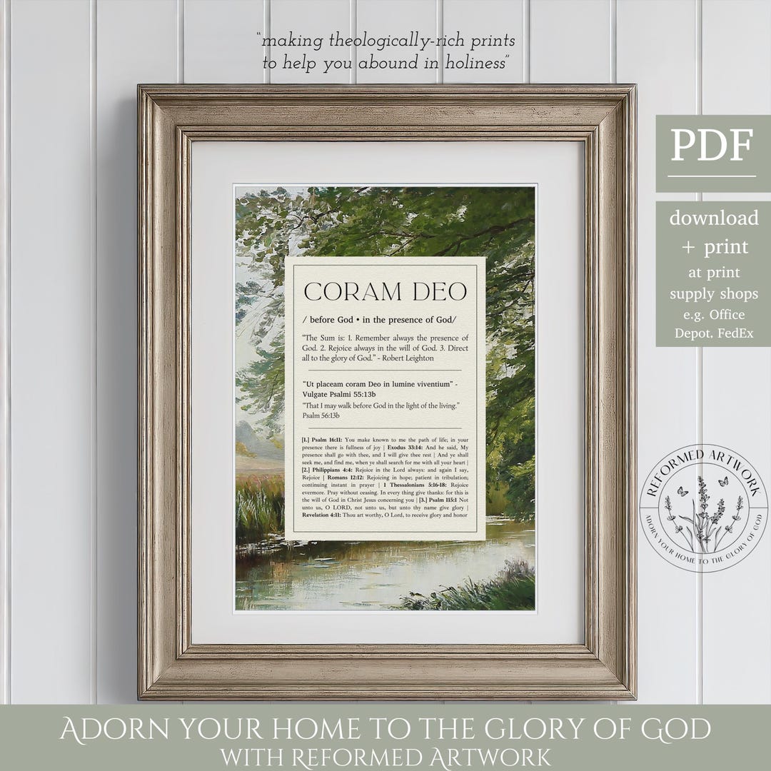 Coram Deo Art Reformed Theology Wall Art Reformed Artwork Theology ...