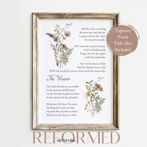 The Weaver Poem / the Tapestry Poem Christian Poetry Print Christian ...