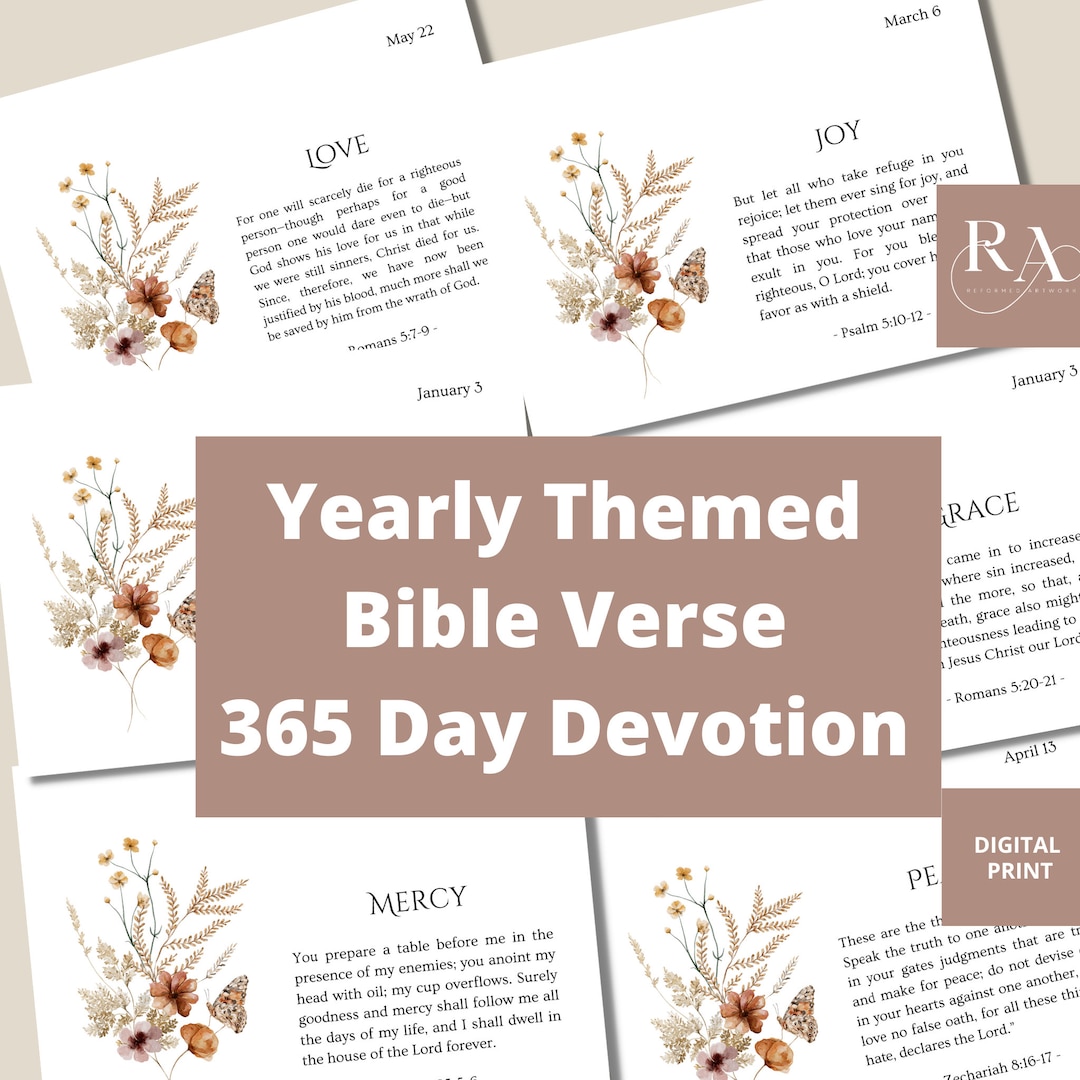 365 Day Bible Verse Card Bible Verse for the Day Printable Bible Study ...