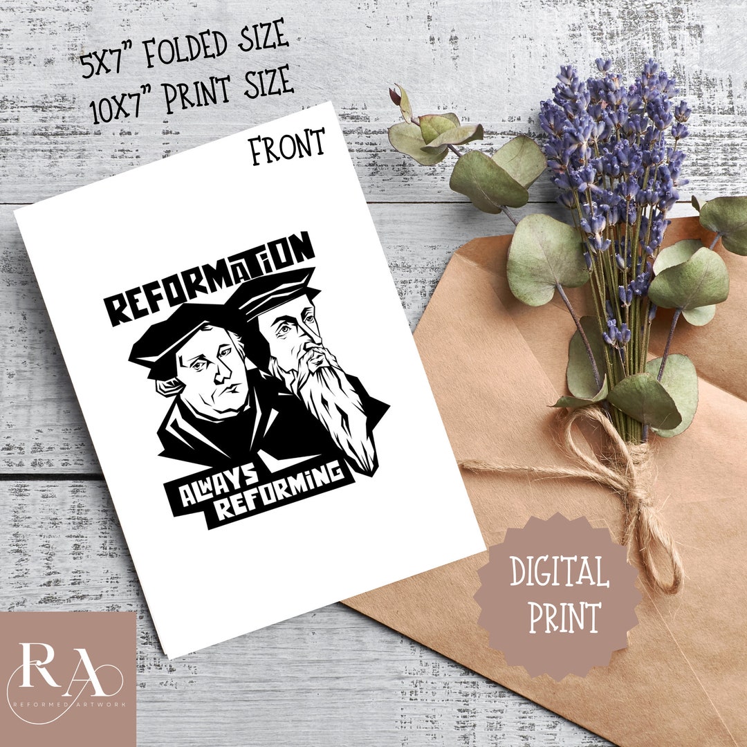 Reformation Day Greeting Card - Martin Luther and John Calvin - Always ...