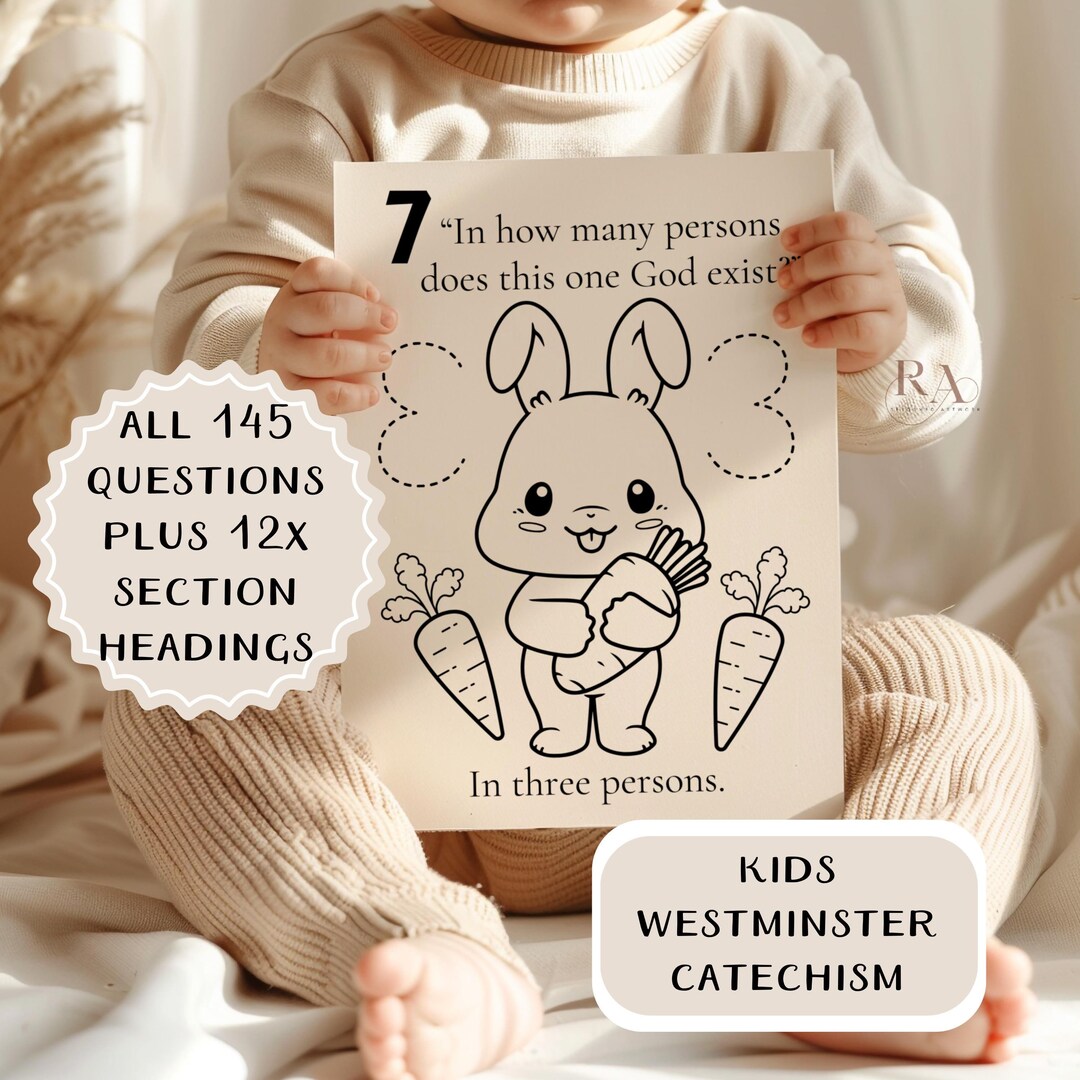 Kids Westminster Shorter Catechism Colour in Pages puritan Reformed ...