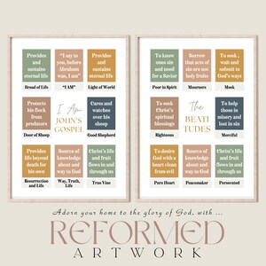 Kids Bible Poster: Books of the Bible | 10 Commandments | Jesus I AM ...
