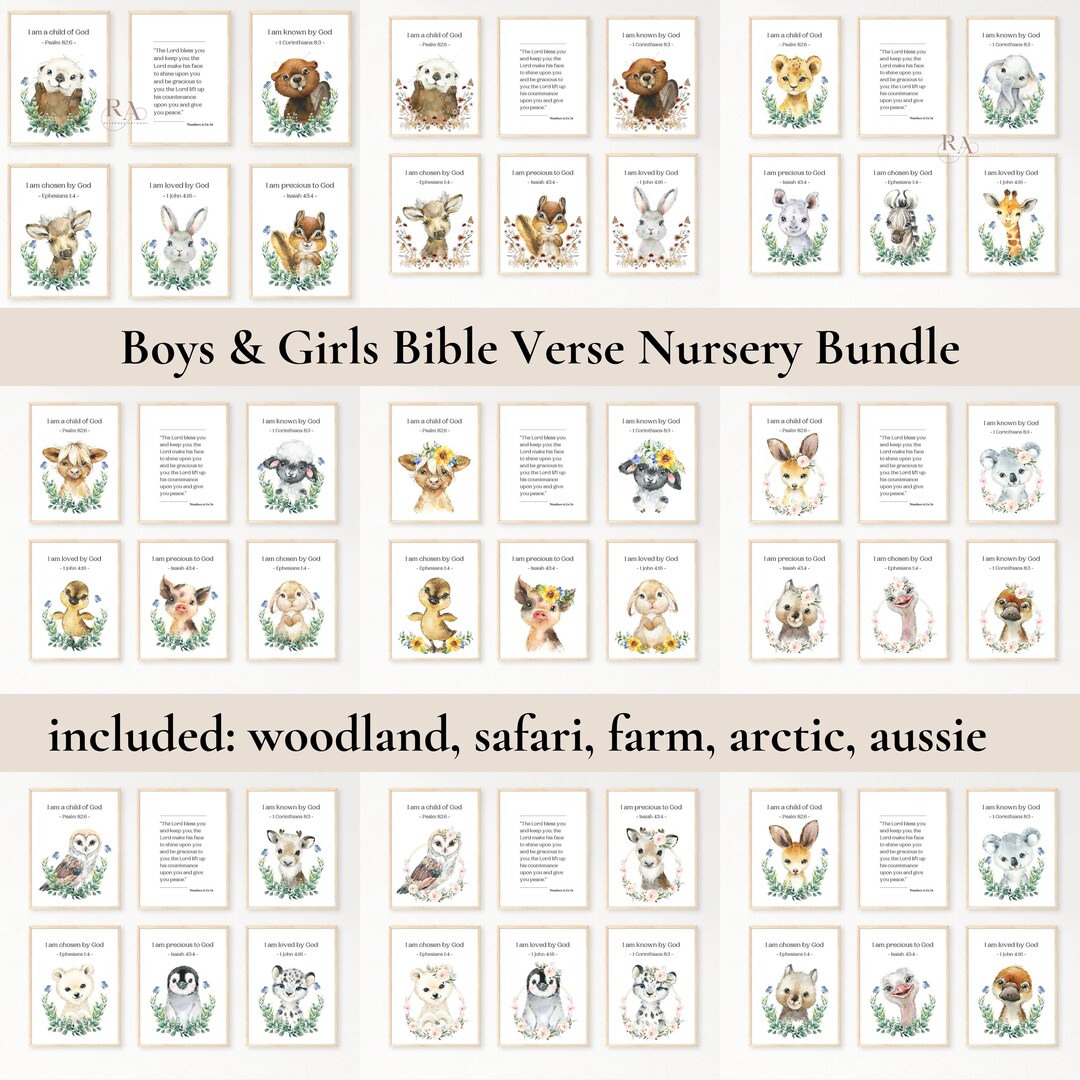 Christian Nursery Décor Boy | Scripture Nursery Art | Bible Verse ...