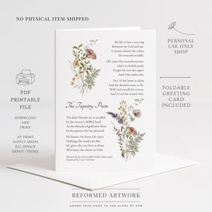 The Weaver Poem / the Tapestry Poem Christian Poetry Print Christian ...