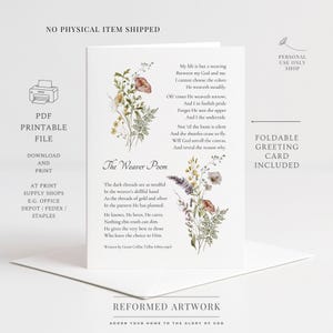The Weaver Poem / the Tapestry Poem Christian Poetry Print Christian ...