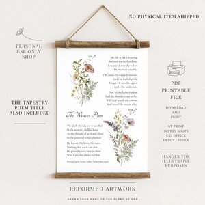 The Weaver Poem / the Tapestry Poem Christian Poetry Print Christian ...