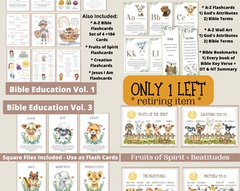 Christian Education Beatitudes Fruits of Spirit Creation Bible books ...