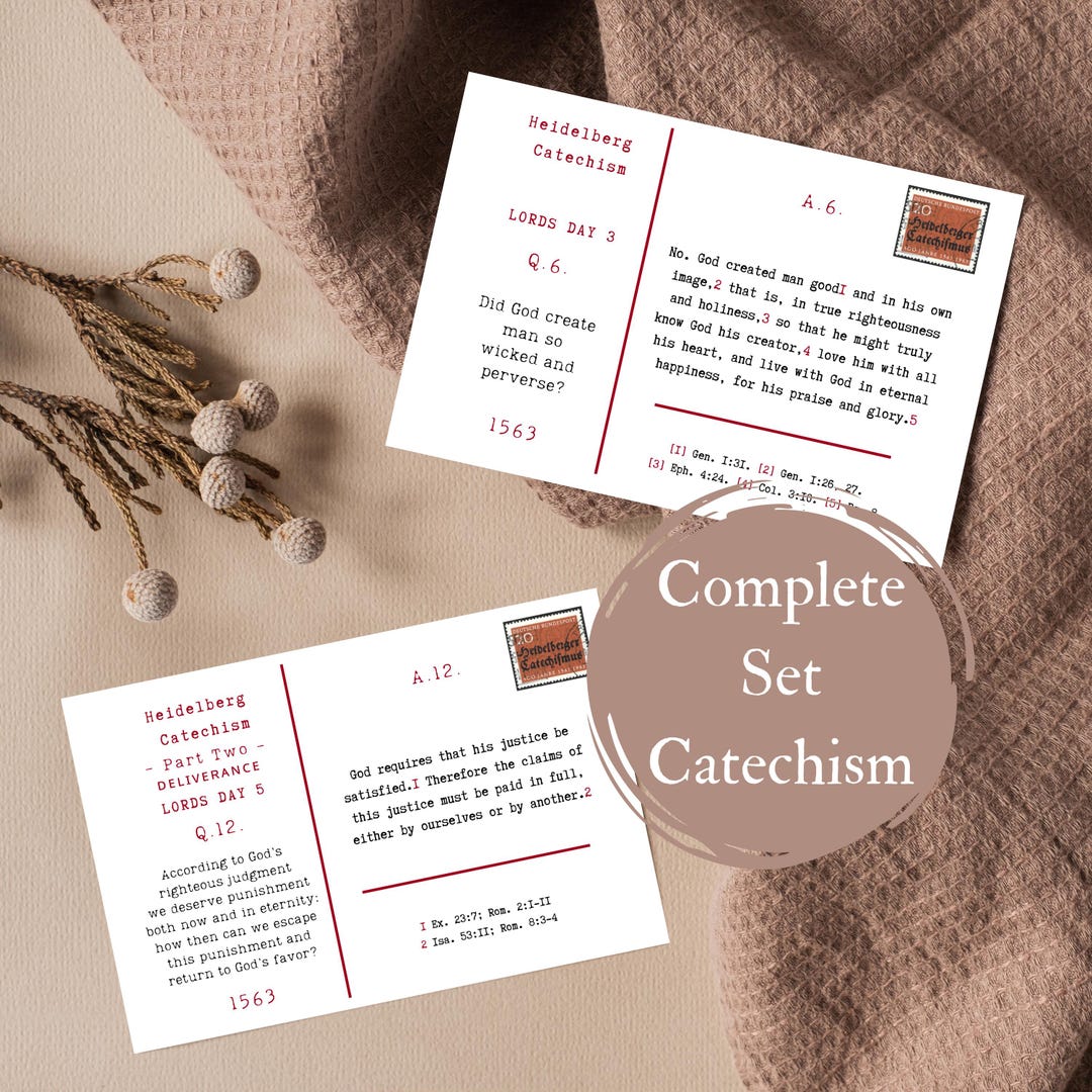 Heidelberg Catechism Cards Theology Gift Reformed Christian Gift ...