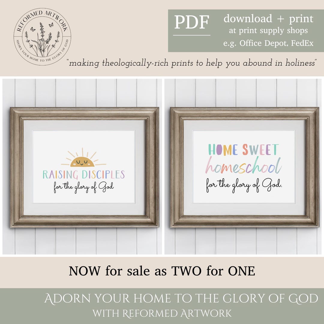 Home Sweet Homeschool Sign Christian Homeschool Printable Reformed ...