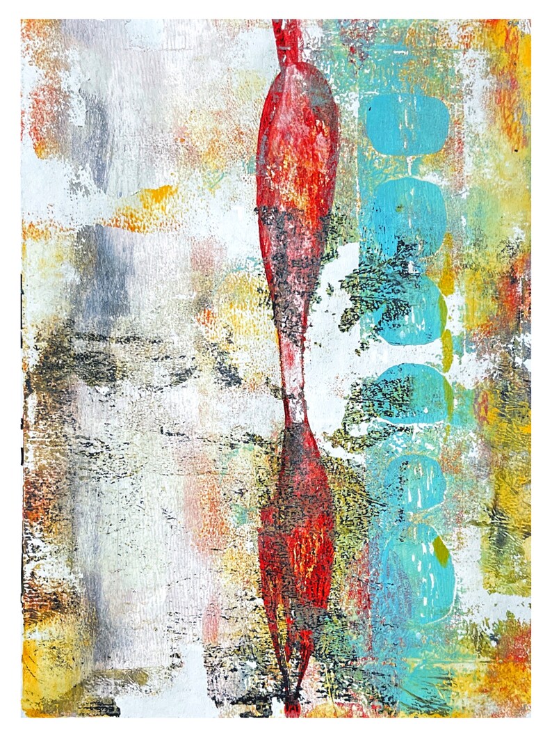 Red Spirit | Digital Printable Wall Art | Abstract Painting - Etsy