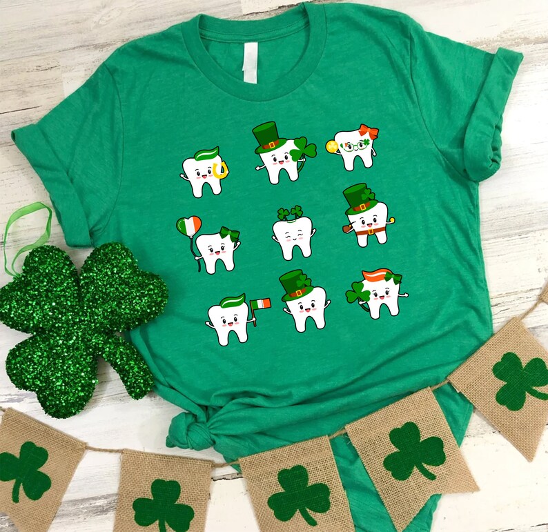 Dentist Shirt Cute Irish Tooth Shirt Dentist St - Etsy