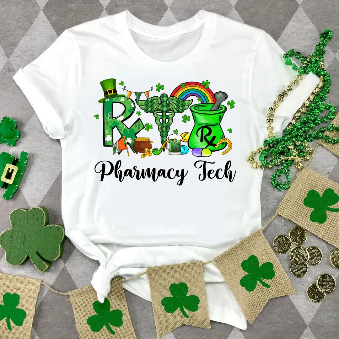Happy St Patrick's Day Pharmacy Tech Shirt, Lucky Pharmacy Technician ...