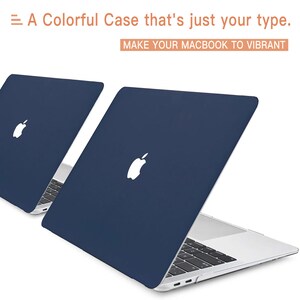 Modern Navy Blue Giant Pebble Leather Texture Case MacBook Pro 13 M1 ...