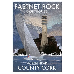 Signed Print of Fastnet Rock Lighthouse - Irish Lighthouses - Poster - Etsy