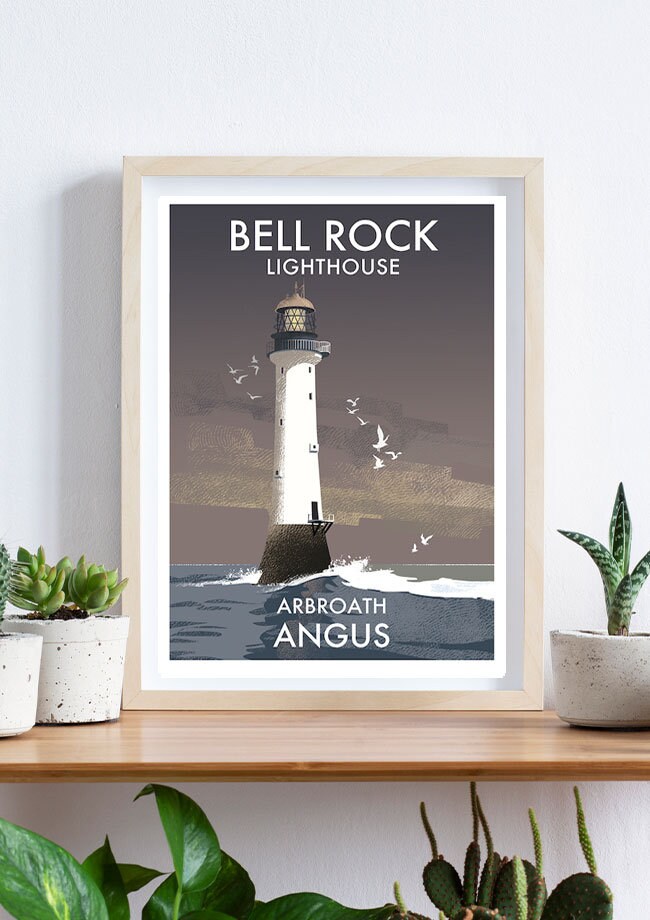 Signed Print of Bell Rock Lighthouse Lighthouses of Scotland Poster - Etsy