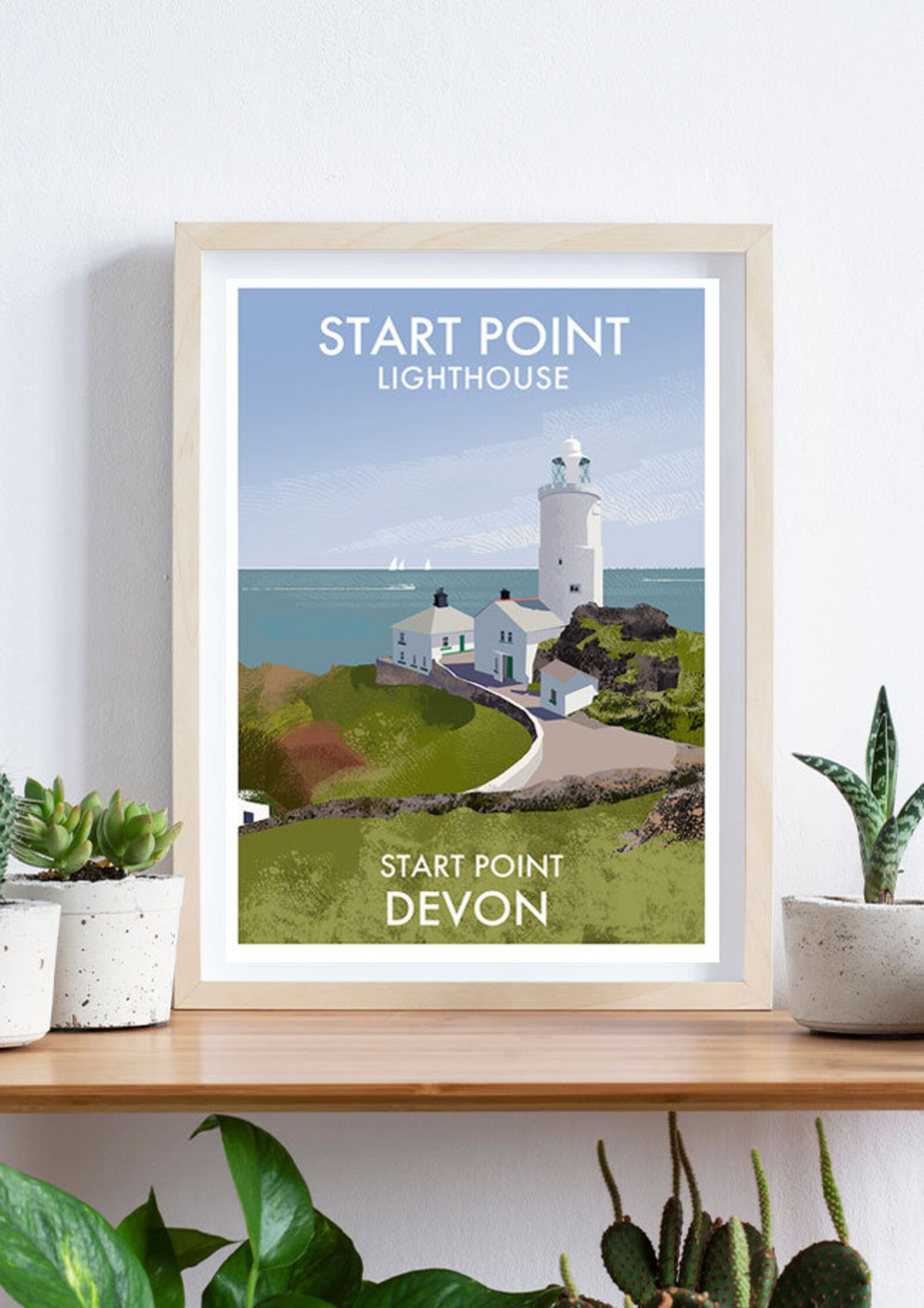 Signed Print of Start Point Lighthouse Lighthouses of England Poster - Etsy