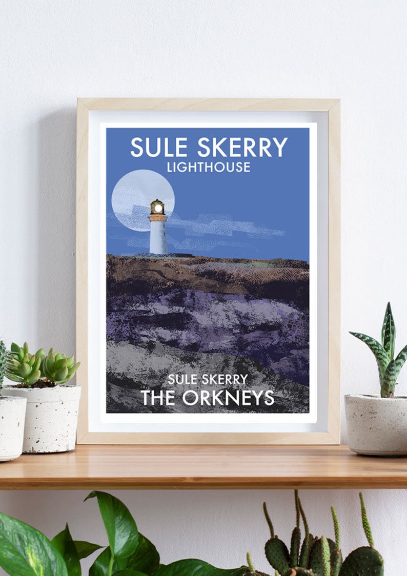 Signed Print of Sule Skerry Lighthouse Lighthouses of - Etsy