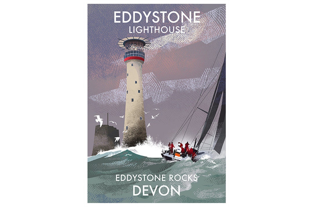 Signed Print of Eddystone Lighthouse Lighthouses of England Poster - Etsy