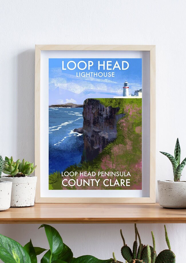 Signed Print of Loop Head Lighthouse - Lighthouses of Ireland - Poster ...