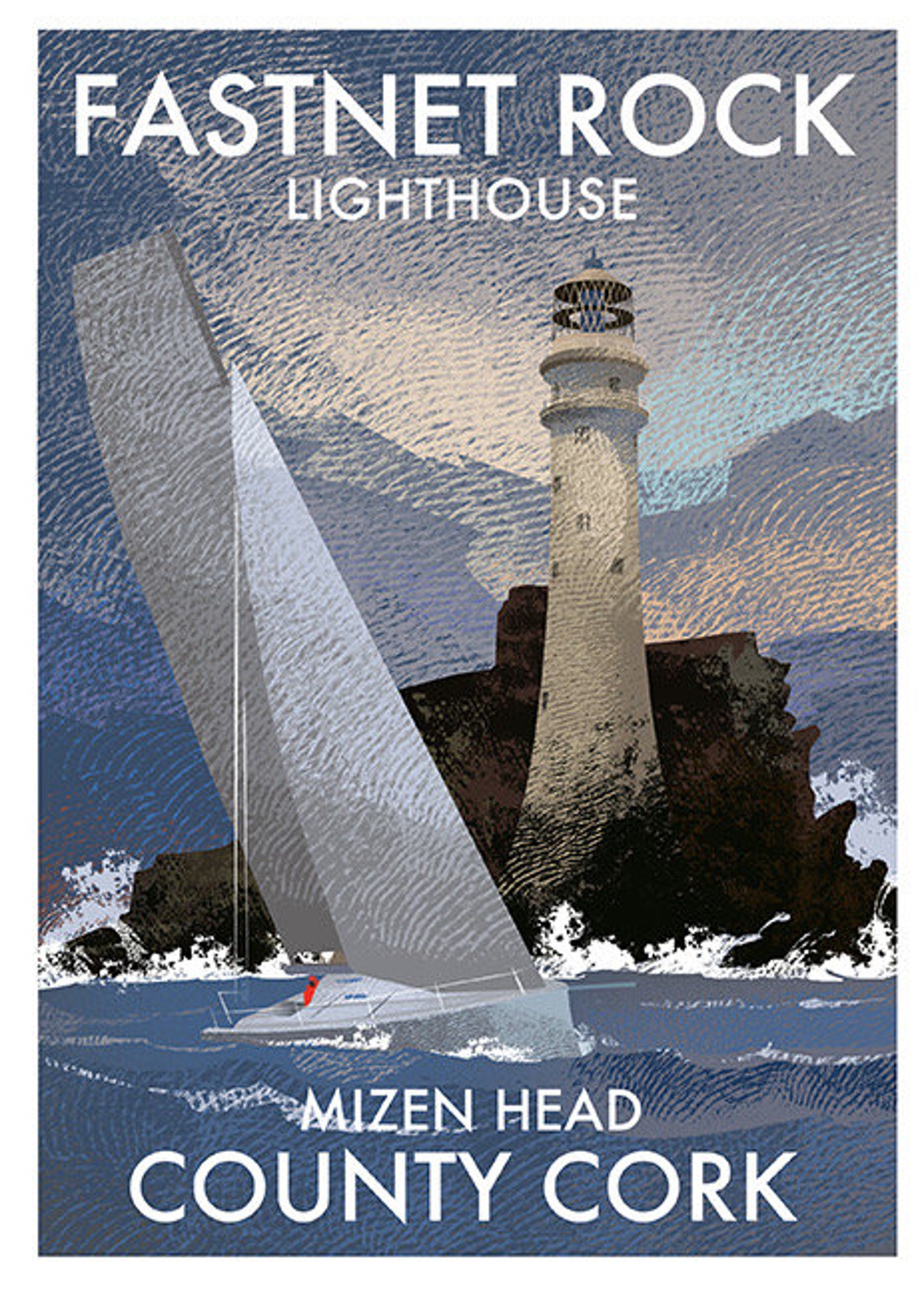 Signed Print of Fastnet Rock Lighthouse - Irish Lighthouses - Poster - Etsy