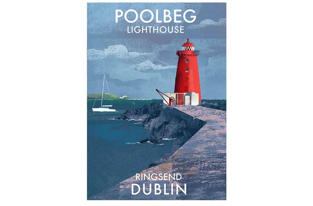 Signed Print of Poolbeg Lighthouse - Lighthouses of Ireland - Poster - Etsy