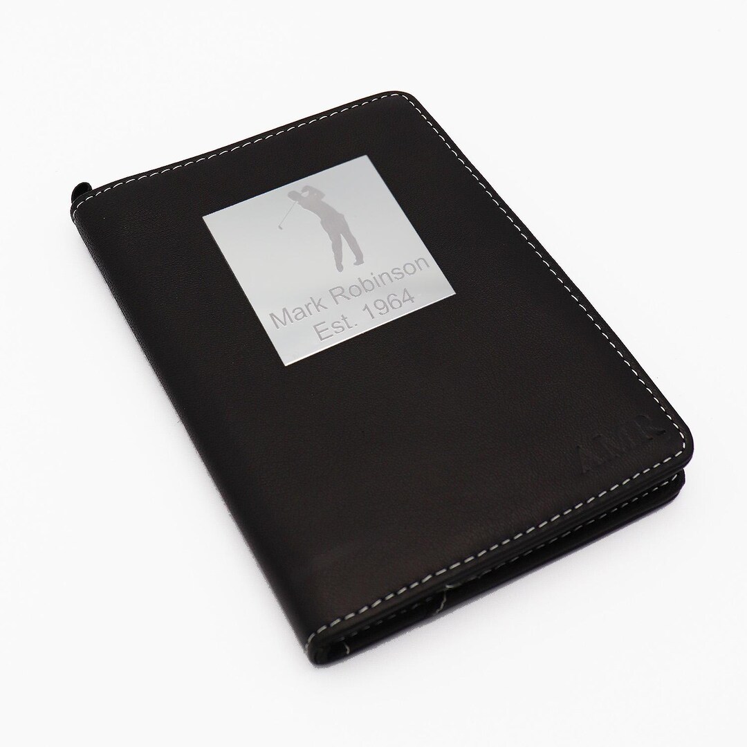 Personalised Leather Golf Scorecard Holder | Unique Gift for Golfers ...