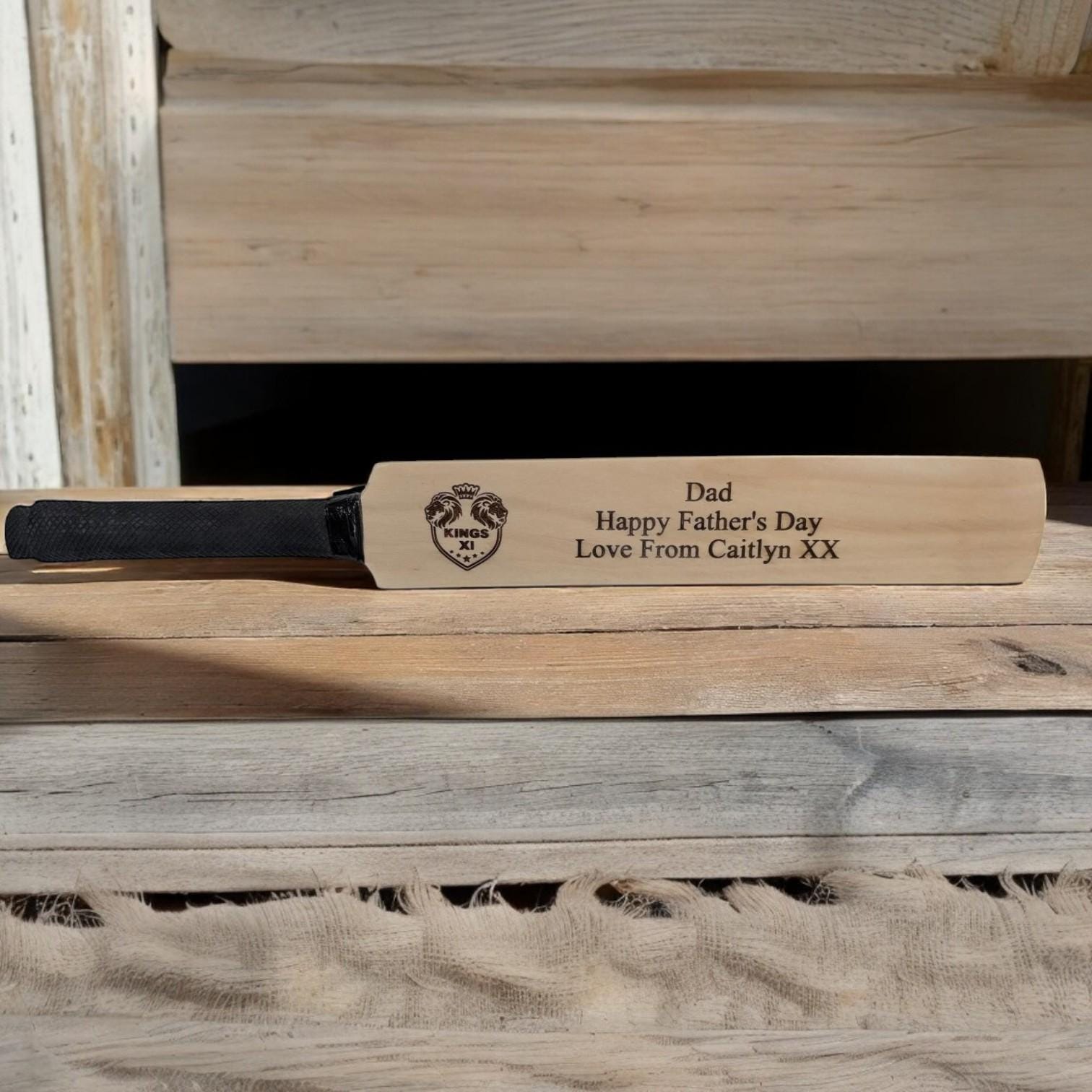 Customised Miniature Cricket Bat | Engraved Wooden Keepsake With ...