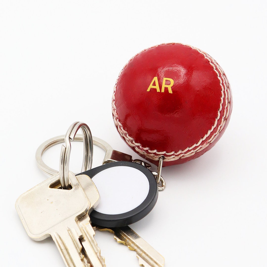 Personalised Vintage Miniature Cricket Ball Keyring | Gift for Cricket ...