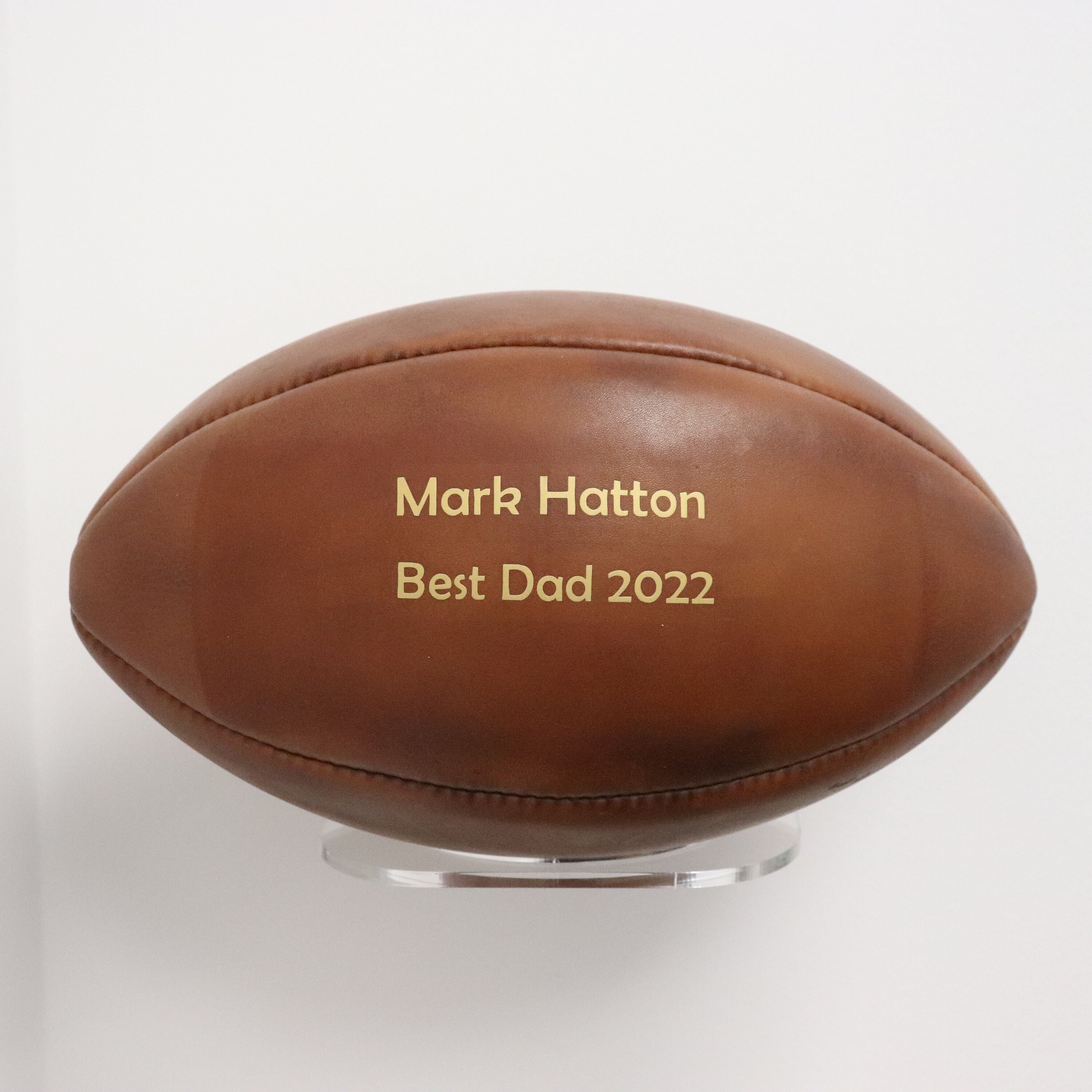Personalised Vintage Tan Leather Rugby Ball, Personalised Rugby Ball ...