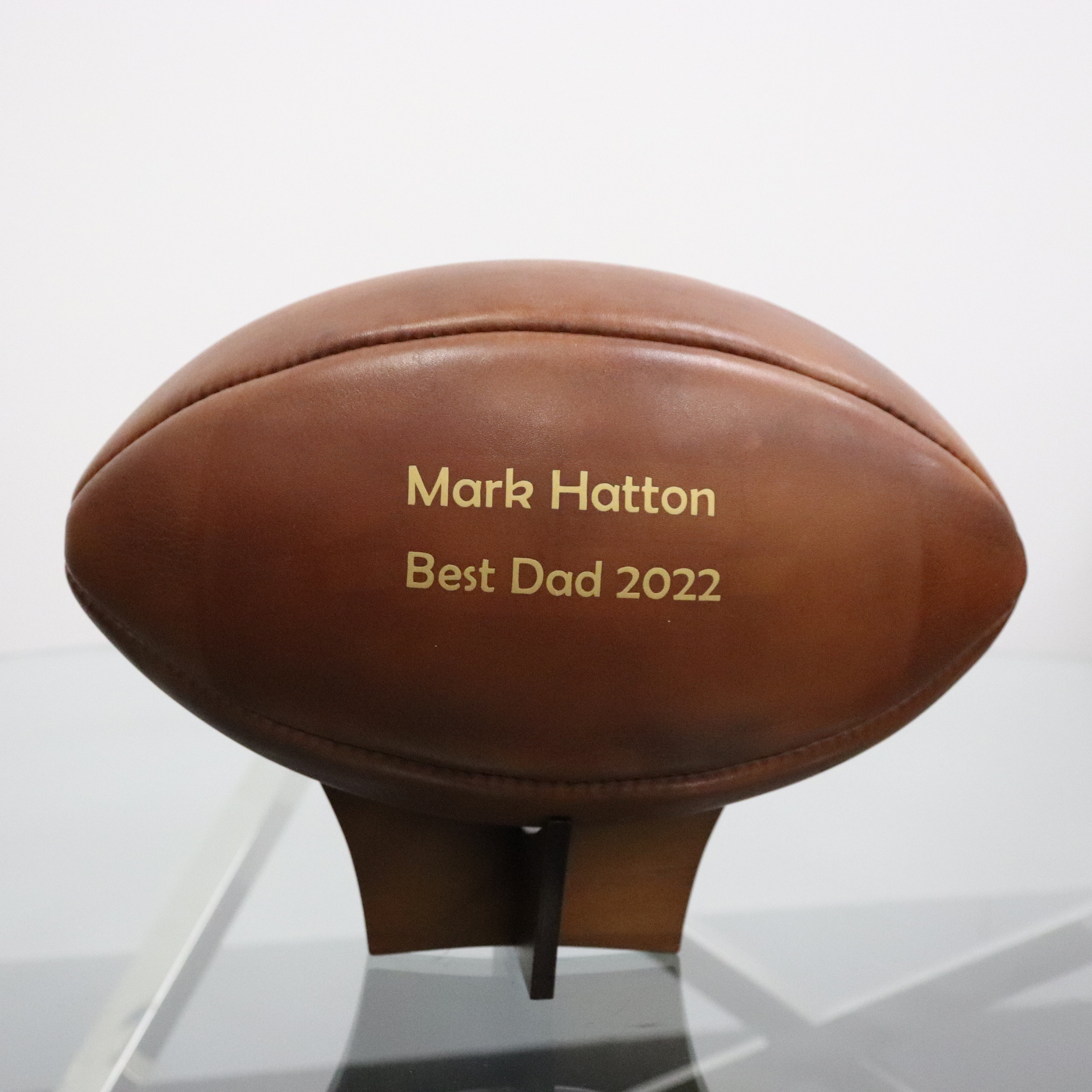 Personalised Vintage Tan Leather Rugby Ball, Personalised Rugby Ball ...