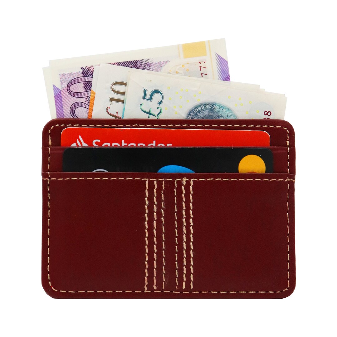 Personalised Vintage Leather Cricket Card Wallet | Handmade Sports Fan ...