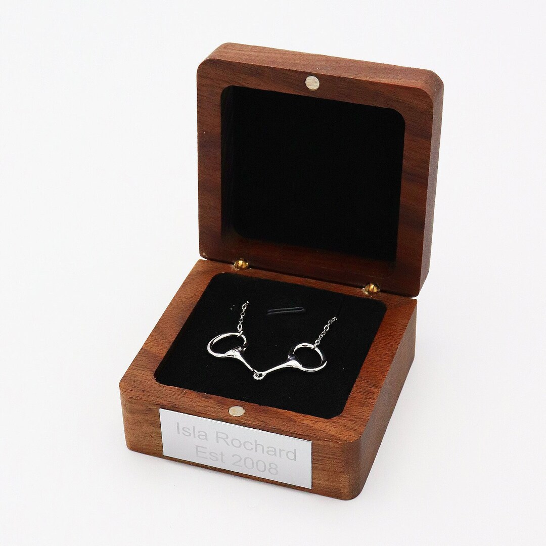 Personalised Snaffle Bit Charm Necklace | Equestrian Jewellery in ...
