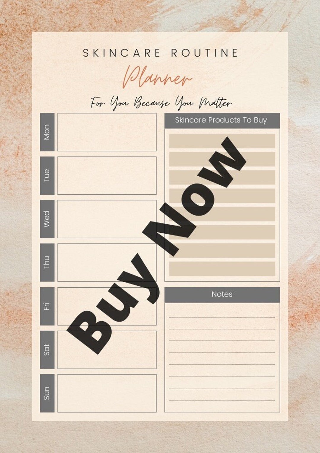 Skincare Routine Planner, Digital Download, Printable Planner - Etsy