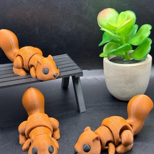 Cute Baby Articulated Squirrel/animal Lovers/fidget Toy/flexible Joints ...