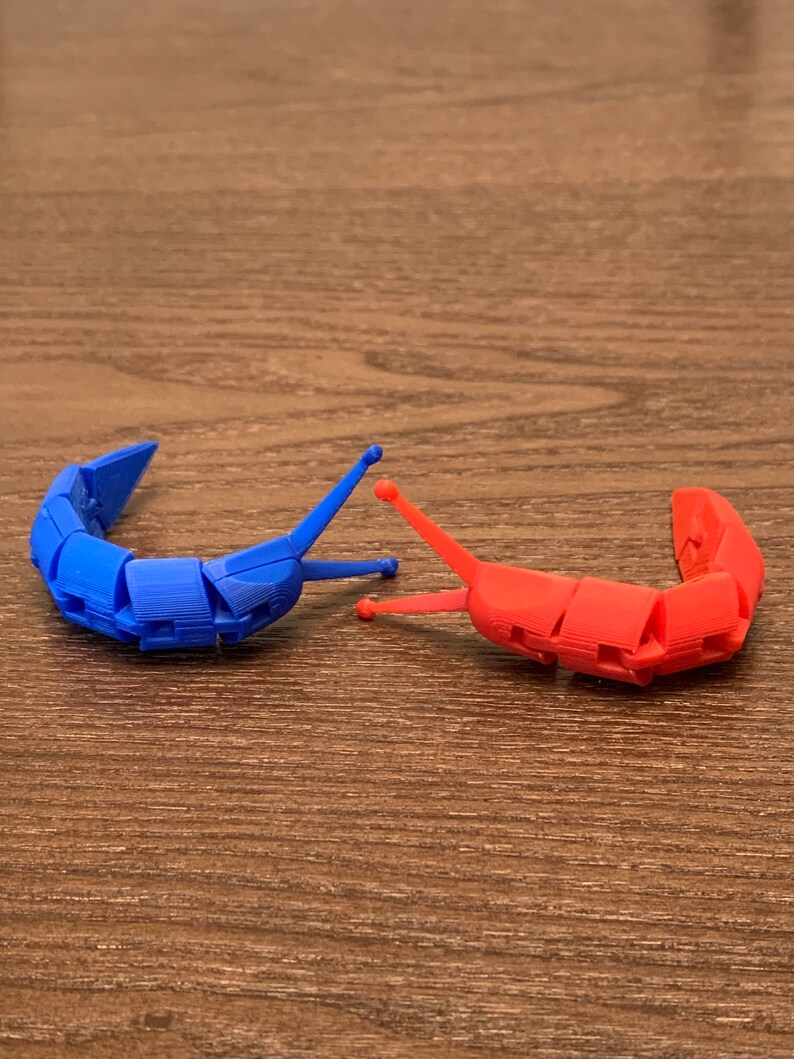Articulated Slug 3D Printed! Flexible Joints! Makes Fantastic Gifts ...