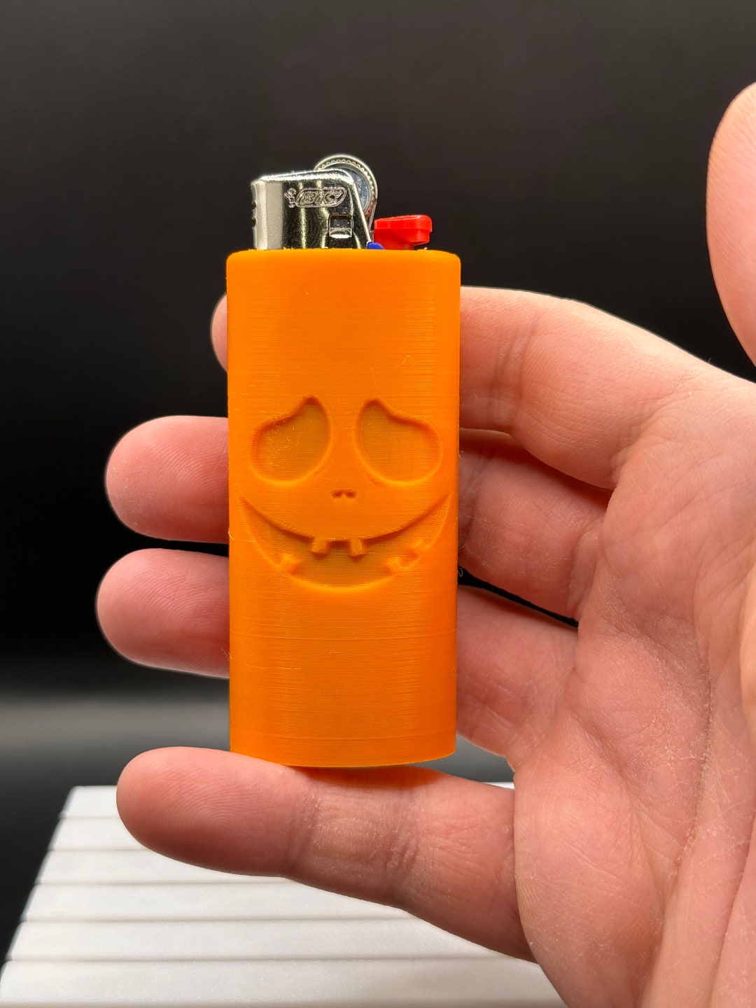 Happy Jack O’ Lantern Bic Lighter Case/fits Standard Sized Bic Lighters ...